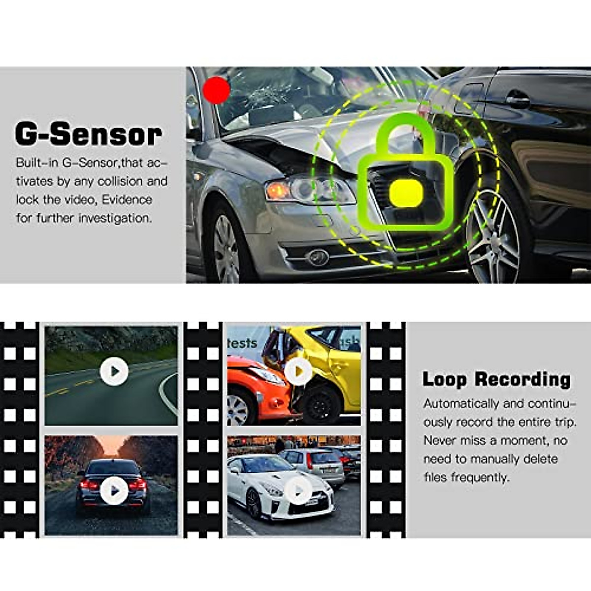 Dash Cam 4K, Dash Camera for Cars 2160P Dash Cam Front Car Camera with WiFi/App Dash Cam for Trucks Dashcams with Super Night Vision, Loop Recording, 24 Hours Parking Mode, G-Sensor, Support 512GB Max