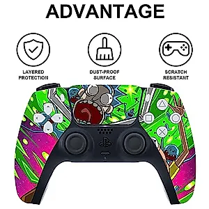 Anime P-S5/Play-station Digital Version Protectors Skin, Durable, Bubble-Free Console and Controllers Stickers Protectors Accessories for P-S5