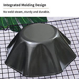 Skoxkoc Tortilla Maker Taco Shell Molds – 6 Pack Large Size 8.4" Nonstick Carbon Steel Petal Shape Tortilla Shell Pans Baking Molds Tostada for Frying Salad Bowls (6)