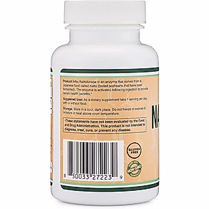 Nattokinase Supplement 4,000 FU Servings, 120 Capsules (Derived from Japanese Natto) Systemic Enzymes for Cardiovascular and Circulatory Support by Double Wood
