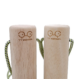 YY Vertical Cylinder Twins 55 mm, Climbing Training Agress (Sold as Pair) Wood One Size