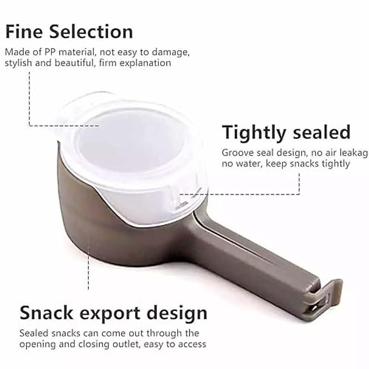 4PCS Food Bag Sealing Clip with Pour Spout, Versatile Food Clip with Spout, Chip Bag Clips, Bread Bag Clips, Oatmeal and Coffee Great Clips Bags for Kitchen (Mix)