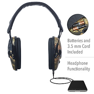 Howard Leight by Honeywell Impact Sport Sound Amplification Electronic Shooting Earmuff, Camo (R-01530)