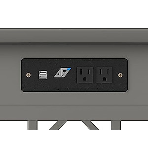 AFI Lexi Desk with Drawer and Charger Grey