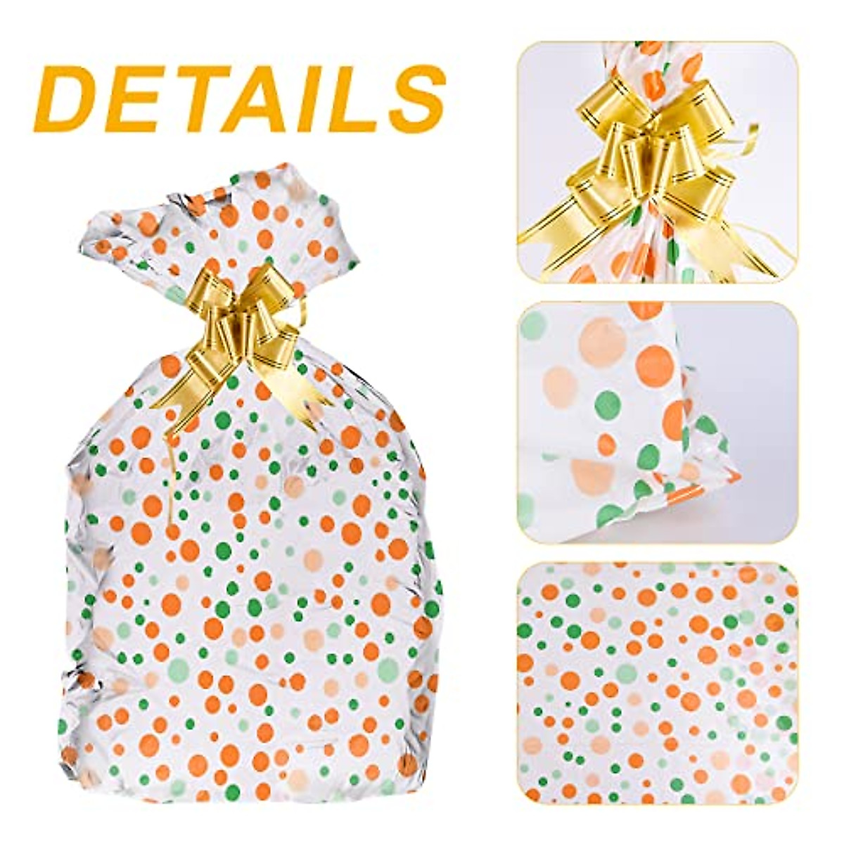 WXJ13 3 Packs 56"Jumbo Plastic Gift Wrapping Bags, Giant Present Bag Baby Shower, Extra Large Gift Sack Baby Shower, Plastic Gift Bags for Girl Boy Birthday Wedding Father's Day Graduations Holiday（Style 2）