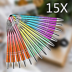 WY WENYUAN Stylus Pen for Touch Screens, Fine Point Smooth Writing Pens, Personalized Flair Colorful Pens Bulk, Black Ink 1.0 mm Journaling Pen, Cute Pens Office Supplies For Women & Men, Note Taking