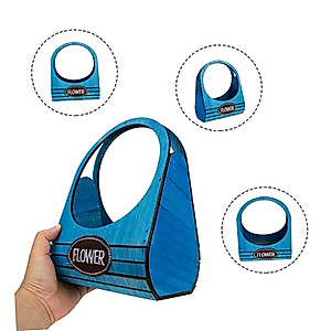 Housoutil Bag Bonsai for Home Wall Cactus Planter Funny Planting Flowerpot Shaped Handle Indoor Flowers Balcony Basket Porch Pot Planters Outdoor Decor Modern Fruit Wood Patio Gardening