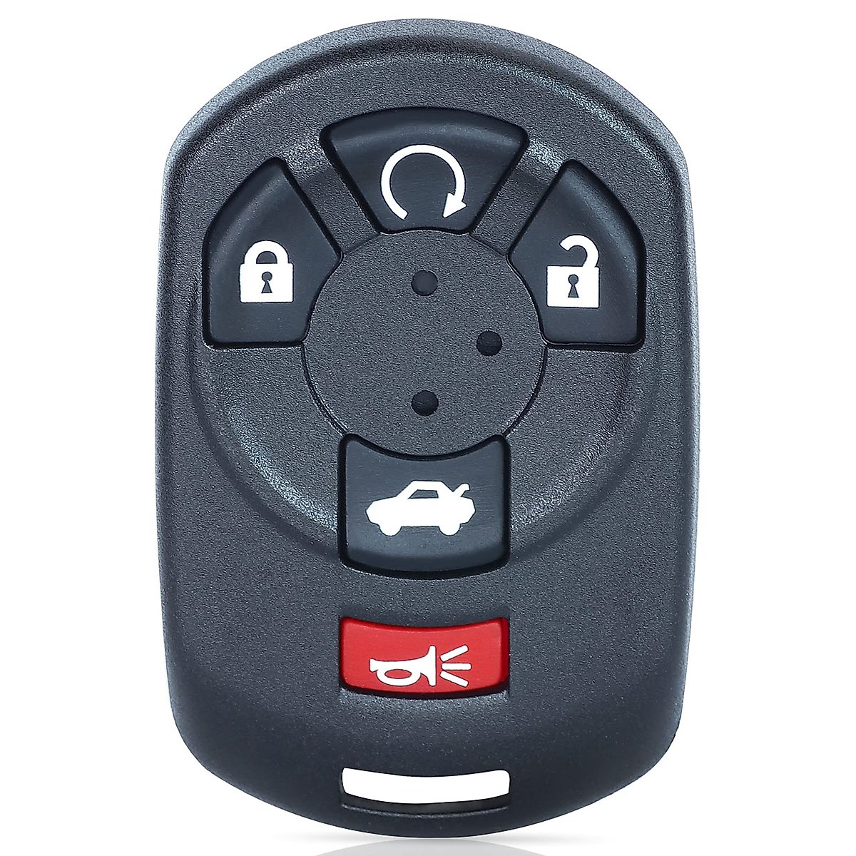 Beefunny Replacement Remote Start Keyless Entry Car Key Shell Case Housing Fob 4+1 Button for Cadillac STS 2005-2007 - M3N65981403 (1)