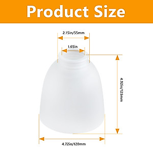 6-Pack White Frosted Glass Shades, Bell Shaped Glass Shade Covers Ceiling Fan Lamp Replacements, Light Fixtures Lampshade for Chandelier Wall Sconces, 1.61" Fitter Size, 5" High x 4.7" Diameter