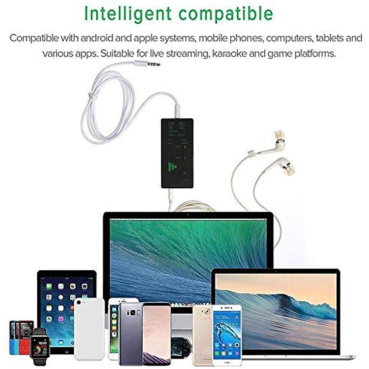 Voice Changer,Portable Mini Voice Changer Device,Voice Disguiser,Handheld Microphone Voice Changer Sound Effects Machine,4 Voice Changes(English Version) for Mobile Phone PC (Upgraded Appearance)…