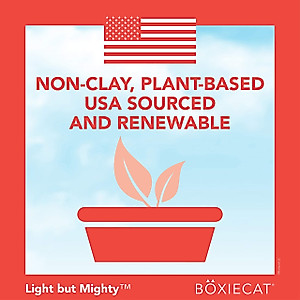 Boxie® Air Extra Strength 35 Day Odor Control Clumping Cat Litter, 6.5lb Boxiecat 99.9% Dust Free Plant-Based Kitty Litter