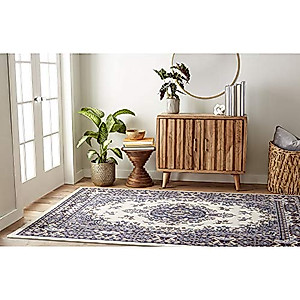 Home Dynamix Premium Sakarya Traditional Medallion Border Area Rug, Porcelain, 7'8"x10'7" Rectangle