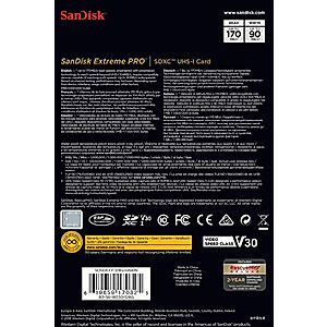 SanDisk 128GB Extreme PRO SDXC UHS-I Card - C10, U3, V30, 4K UHD, SD Card - SDSDXXY-128G-GN4IN