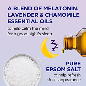 Dr Teal's Body Wash with Pure Epsom Salt, Sleep Blend with Melatonin, Lavender & Chamomile Essential Oils, 24 fl oz (Pack of 4)