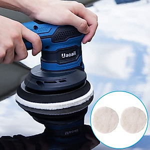 Uaoaii 6 Inch Buffing and Polishing Pad Kit, 10PCS Buffer Pads Kit W/Car Foam Sponge Pads, Wool Polishing Buffing Pads & Polishing Bonnets,for Car Buffer Polisher Compounding, Polishing and Waxing