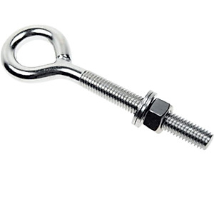 Eye Bolt Marine Grade Type 316 Stainless Steel Eye Bolt 3/8" x 6" - Eye Bolt with Nut and Washer - Welded Stainless Eye Bolt 3/8" x 6" Stainless Steel Welded Eyebolt (2)