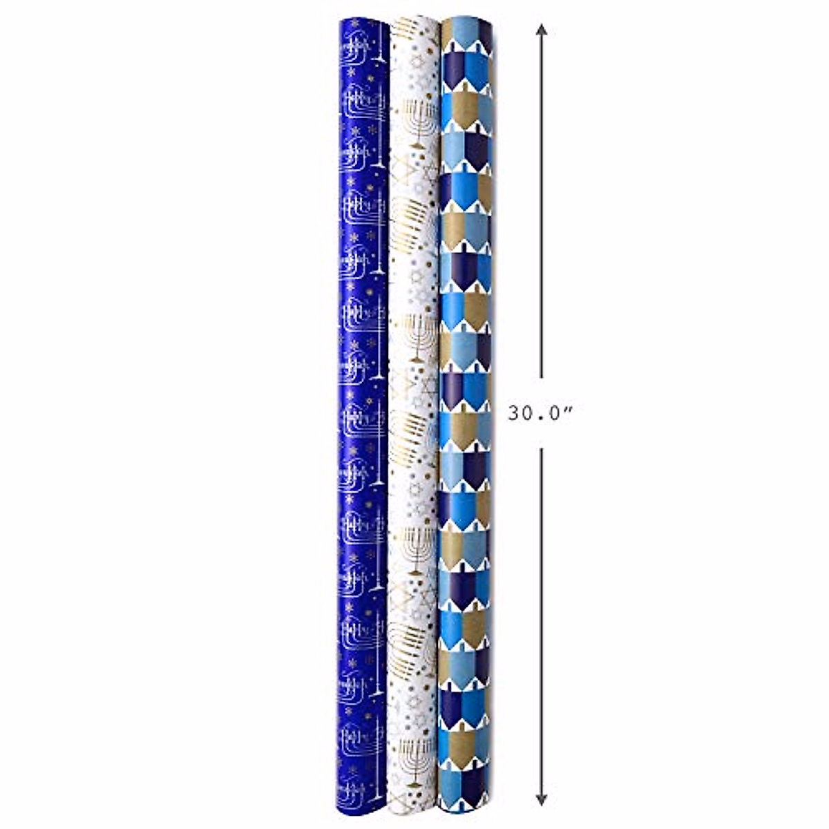 Hallmark Tree of Life (3 Gift Rolls) wrapping paper, Hanukkah Tri-Pack, 5JXW1734
