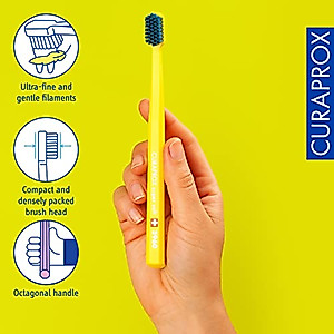 Curaprox Sensitive Supersoft Toothbrush CS 3960, 6 Pack, Colors May Vary