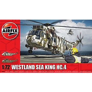 Airfix A04056 Westland Sea King HC.4 1:72nd Military Helicopter Plastic Model Kit , Navy