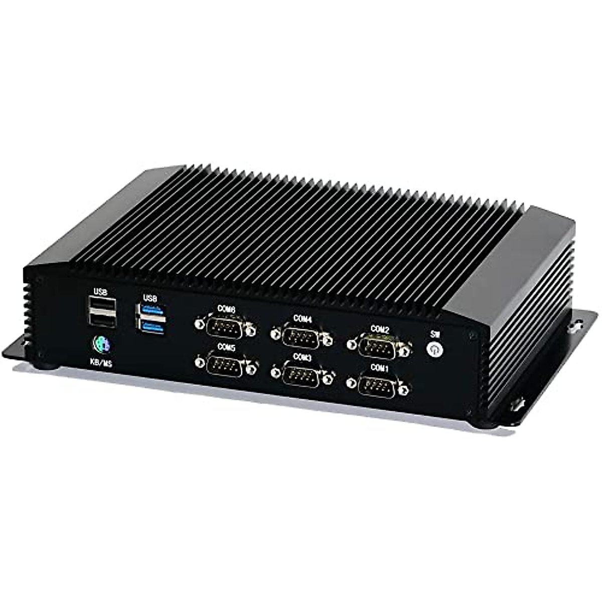 PARTAKER Fanless Industrial PC,Mini Desktop Computer with Intel Core i5 7200U Dual Core CPU, 16GB Ram 512GB SSD,6xCOM, 4xUSB 3.0, 4xUSB 2.0, 2xLAN, GPIO, HD Port, VGA, Wi-Fi, PS/2,Windows 10 Pro