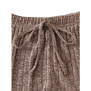 SOLY HUX Women's Button Front Ribbed Knit Tank Top and Shorts Pajama Set Sleepwear Lounge Sets Mocha Brown XL