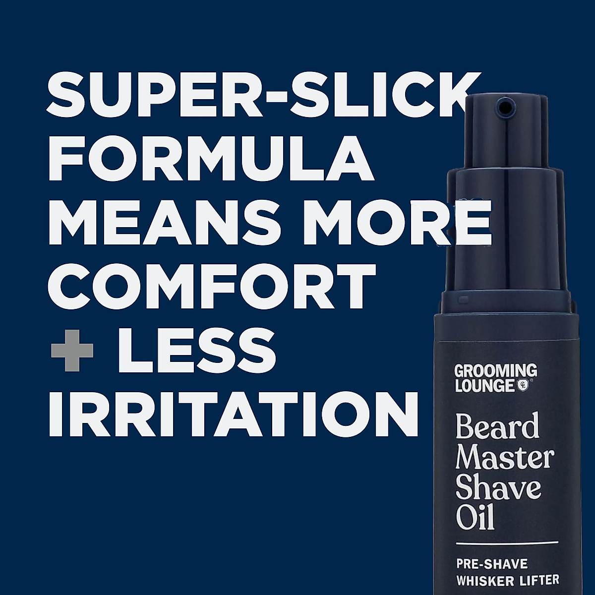 Grooming Lounge Beard Master Shave Oil - Eliminates Razor Drag and Burn - No Clogged Pores or Residue - Can be Used Solo or With a Cream - Translucent Solution - No Parabens - Cruelty Free - .5 oz