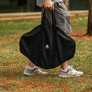 Solo Stove Large Cooktop Carry Case, Suitable for Bonfire and Yukon Cast Iron Wok, Griddle or Grill, Fire pit accessory, Heavy-grade 1680D Nylon/PVC lining, HxL: 1.125"x 25.5"