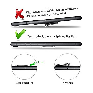 Cell Phone Ring Holder for Back of Phone Mount and Finger Grip iPhone Ring Kickstand (Rose Gold)