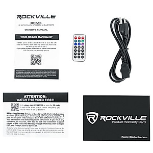 Rockville (2) BPA15 15" Professional Powered 800 Watt DJ PA Speakers w Bluetooth