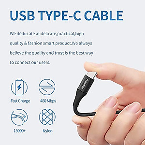 Amaitree USB C to USB C Cable 4Ft, 60W/3.1A Fast Charging USB Type-C Cable,Quick 3.0 Charging USB-C to C Cable,Compatible with Galaxy S21/S21+/S20+,Ultra Note 20,iPad Pro 2020,MacBook Air-Black
