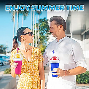 Wiss Kitchen Slushy Cup, Quick Frozen Magic Slushie Cup, Reusable Slushy Maker Cup, Food Grade Silicone Slushie Maker, Modern Double Layer Slushie Maker Cup