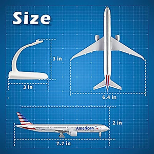 Lose Fun Park 1/300 Diecast Airplanes Model American Plane Model Boeing 777 Model Airplane for Collections & Gifts