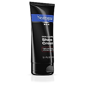 Neutrogena Men Skin Clearing Shave Cream, Oil-Free Shaving Cream to Help Prevent Razor Bumps & Ingrown Hairs, 5.1 fl. oz