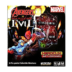 Marvel HeroClix Battlegrounds: Avengers vs Masters of Evil Game | 10 Miniatures