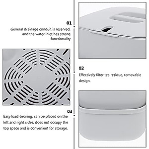 UPKOCH 1 Set Mini Small Trash Can Wastebasket Tea Residue Filter Bucket Tea Residue Garbage Can Chinese Tea Accessory Garbage Container Recycle Bin for Kitchen Home Grey