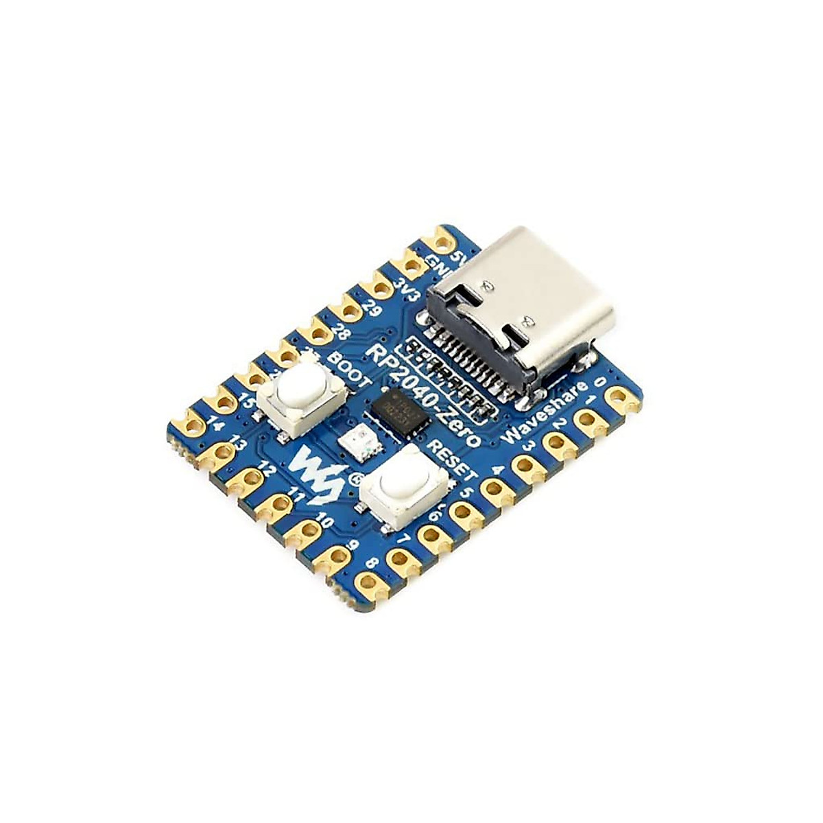 Coolwell RP2040-Zero Based On Raspberry Pi Microcontroller RP2040, Low-Cost, High-Performance Pico-Like MCU Board, USB-C Connector with Pre-soldered Header