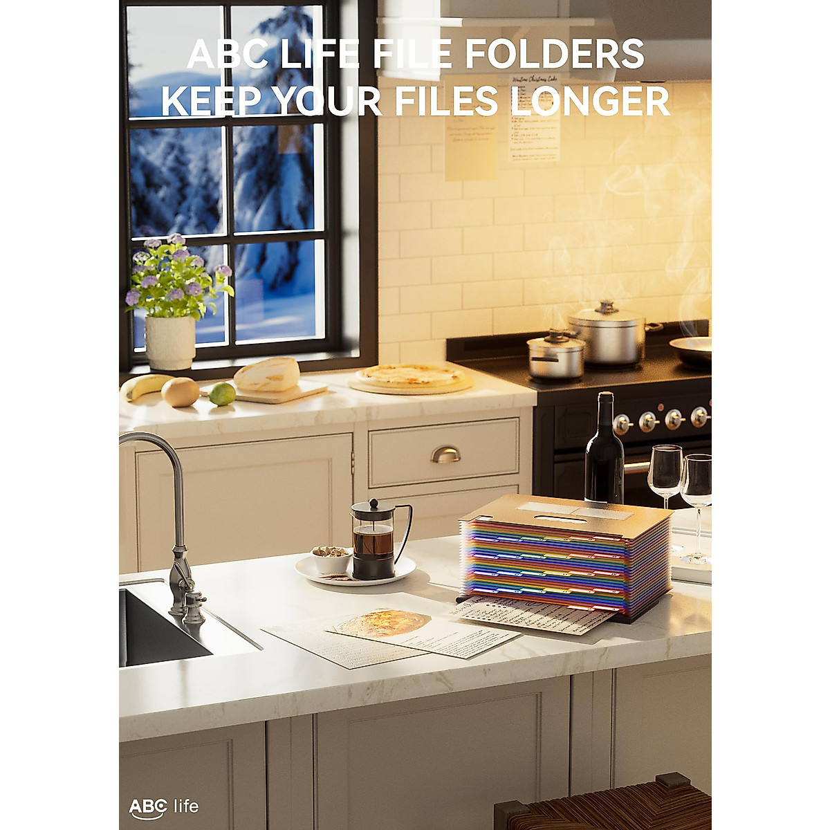 Organize Your Documents with ABC Life 26 Pockets Accordion File