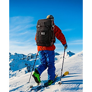 DAUSROOB Ski Boot Bag Snowboard and Ski Backpack 50L Padded Travel Boot Bag for Snowboard Boots, Helmet, Goggles, Gloves Durable Unisex Ski Bag