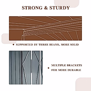 Patiomore 4×6 FT Outdoor Storage Shed Tool House Garden Steel Shed Walk-in Yellow 4x6FT