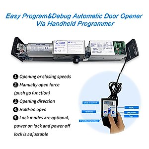 Olideauto Automatic Door Closers Triggered by Dog with WiFi Controller+Wireless Pet Detection Sensors,Phone App Control Remotely Automatic Dog Door Opener