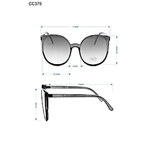 Circus NY by Sam Edelman Women's CC379 Oversized Cat Eye Sunglasses with UV400 Protection - Trendy Gifts for Her, 59.5mm