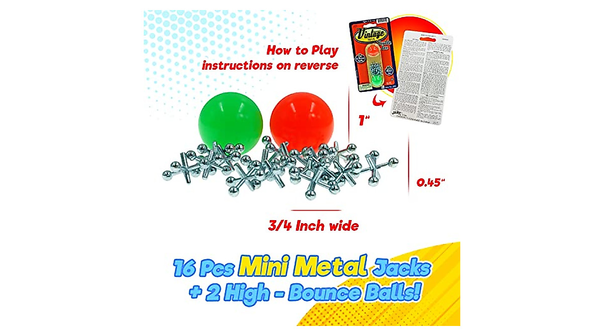 Vintage Metal Jacks Game Set: Classic Family Fun & Retro Toy