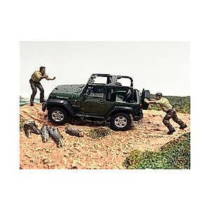 American Diorama 4X4 Mechanics 2 Piece Diecast Figure Set 3 for 1/43 Scale Models AD43003
