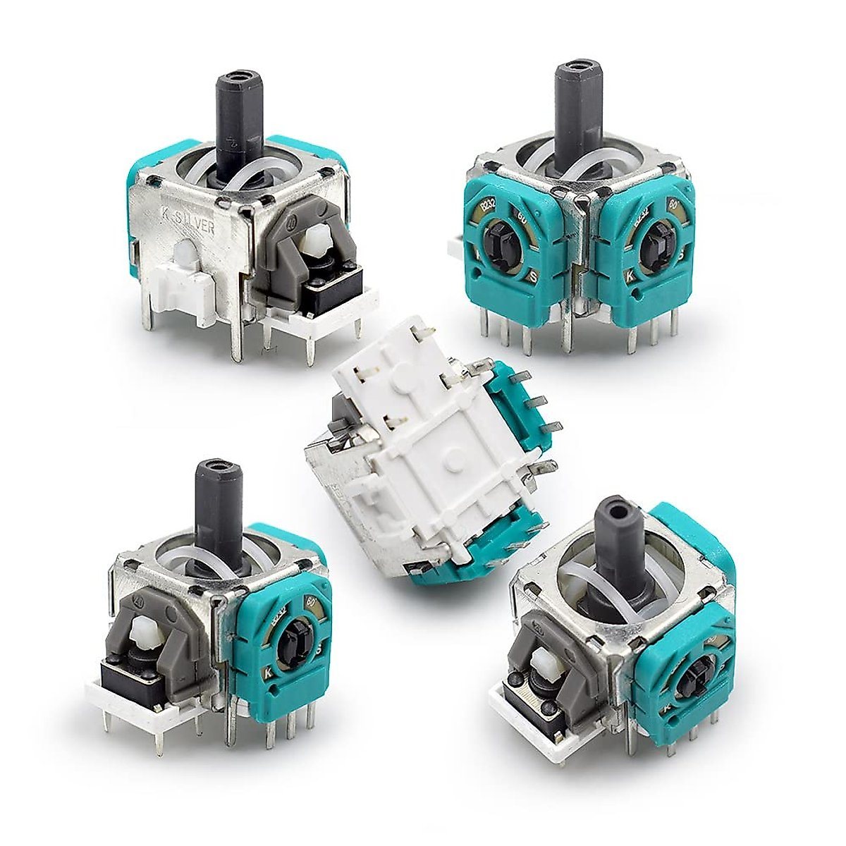 3D Analog Joystick Replacement, Controller Joysticks Compatible for Sony PlayStation 5 Game Controller Potentiometer Thumb Switch Controller Joypad Gamepad Sensor Module Axis Replacement