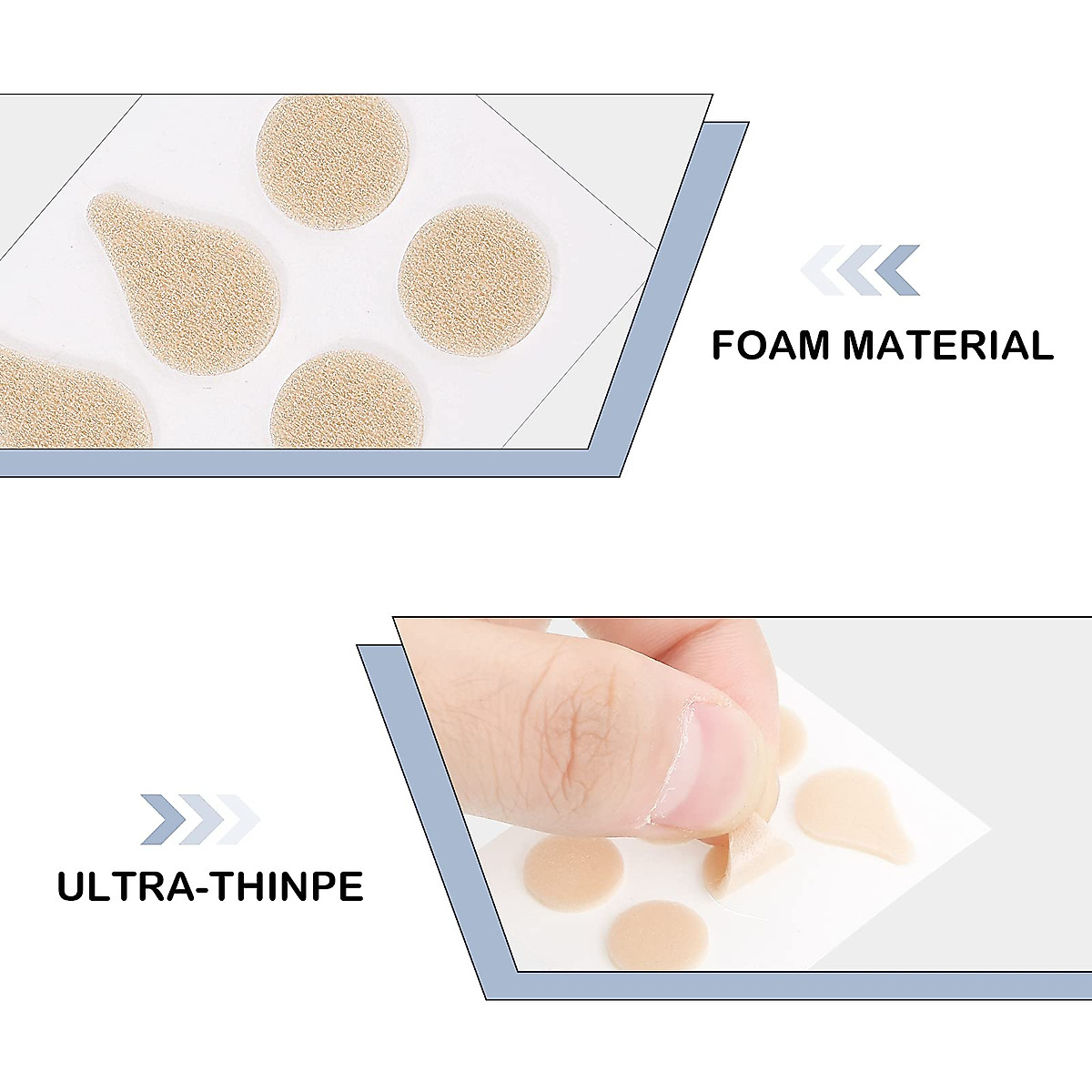 Tondiamo 300 Pieces Ear Lobe Support Ear Patches Earring Protectors Clip on Earring Pads Heavy Earrings Stabilizers Invisible Earring Lift Patches for Long Time Wearing Earrings