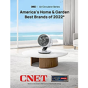 Dreo Oscillating Fan for Bedroom, 9 Inch Quiet Table Fans for Home Whole Room & Tower Fan with Remote, Smart Oscillating Quiet Fans for Bedroom