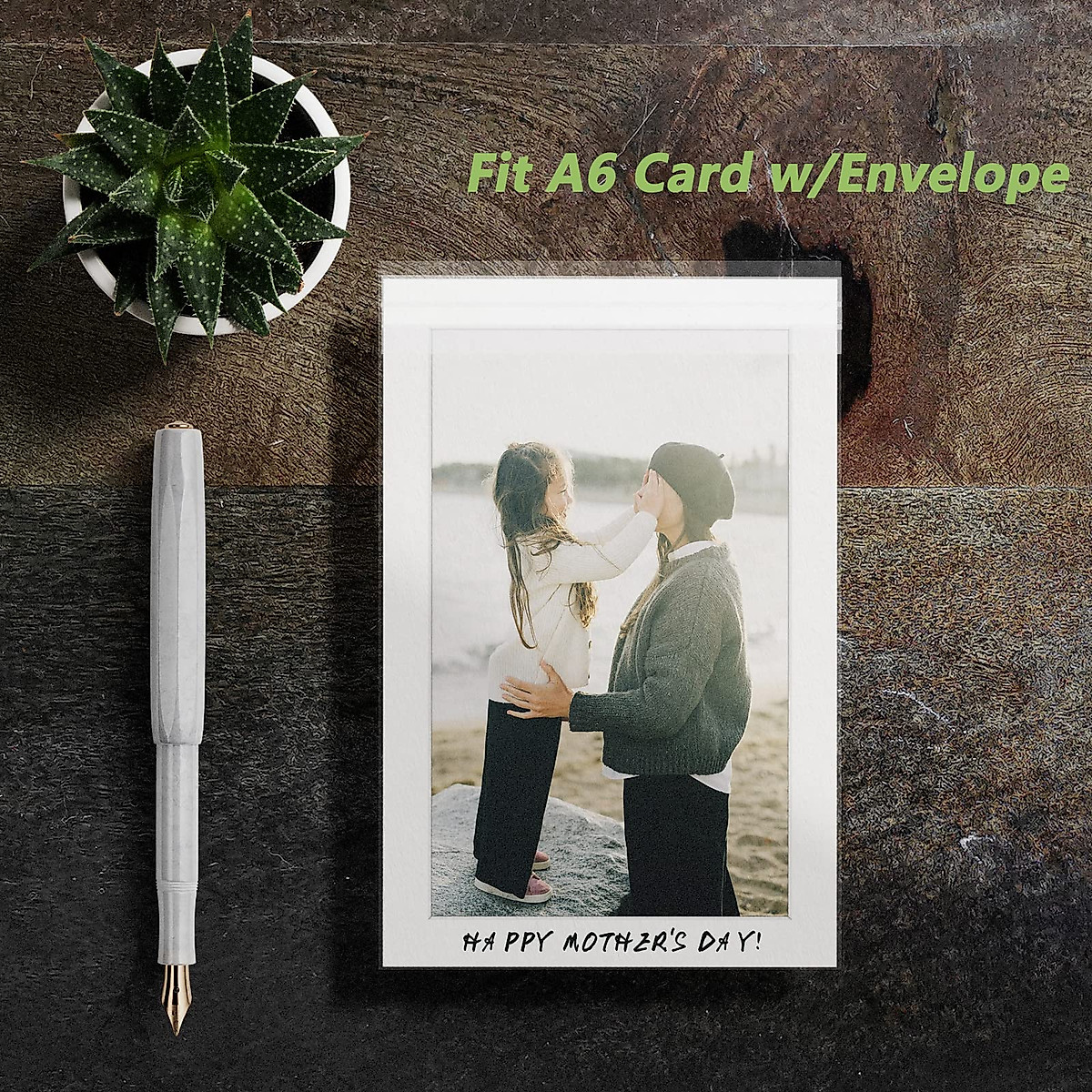 Golden State Art, 100 Pack Clear Bags for Mats, Pictures, Acid-Free, 4-3/4" x 6-1/2"