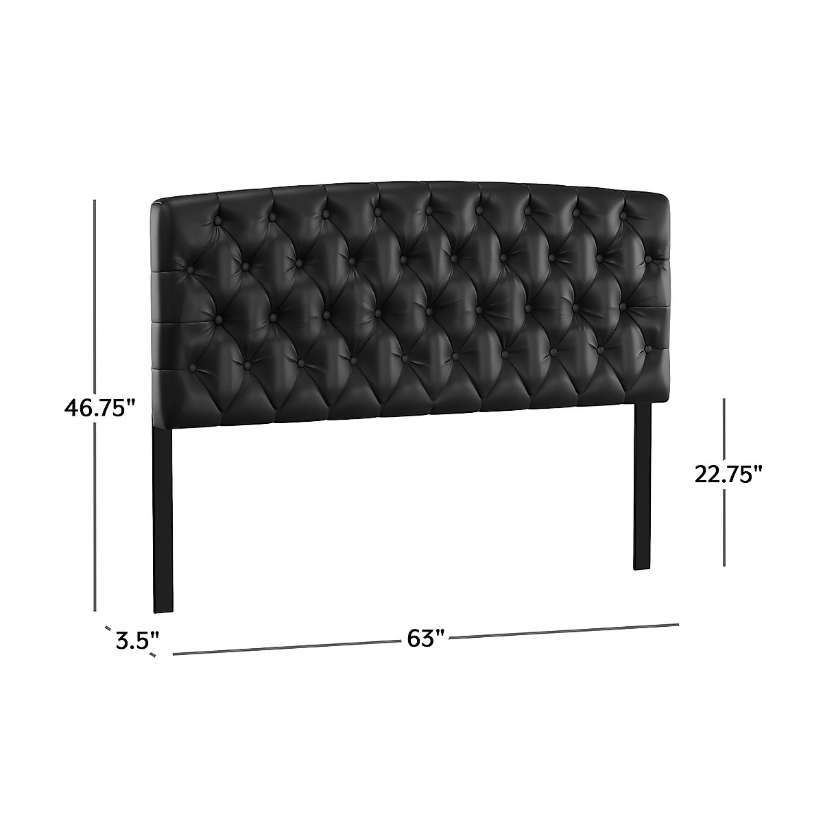 Hillsdale Furniture Hillsdale Hawthorne Without Bed Frame Queen Headboard, Black