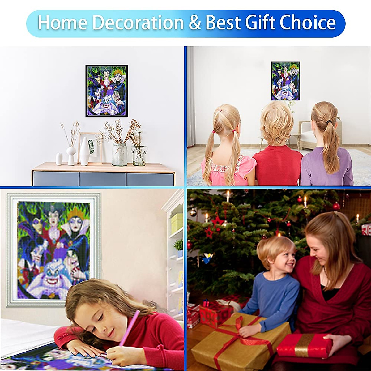 DIY 5D Diamond Painting by Numbers Kits for Adults,16"X12" DIY Paintings Crystal Rhinestone Diamond Embroidery Full Drill Cross Stitch Kit Pictures Arts Craft for Home Decor (Witch, 16"X12")