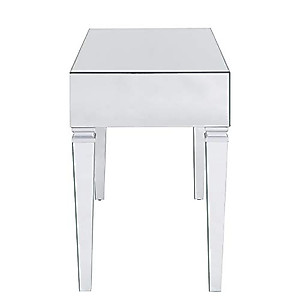 SEI FURNITURE Darien Mirrored Desk, Silver